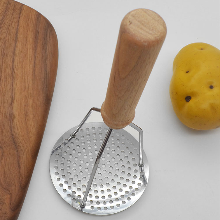 Potato Masher Heavy Duty Stainless Steel Large Round Presser Stainless