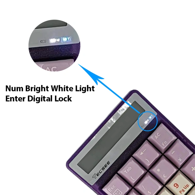 Tecsee Bluetooth Wireless Electronic Calculator Mechanical Keypad