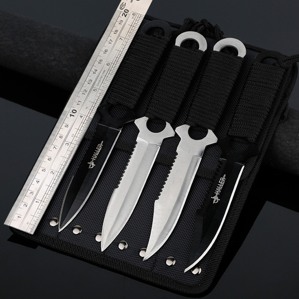 SMKD049 Thorw knife Survival Fixed Black Knife