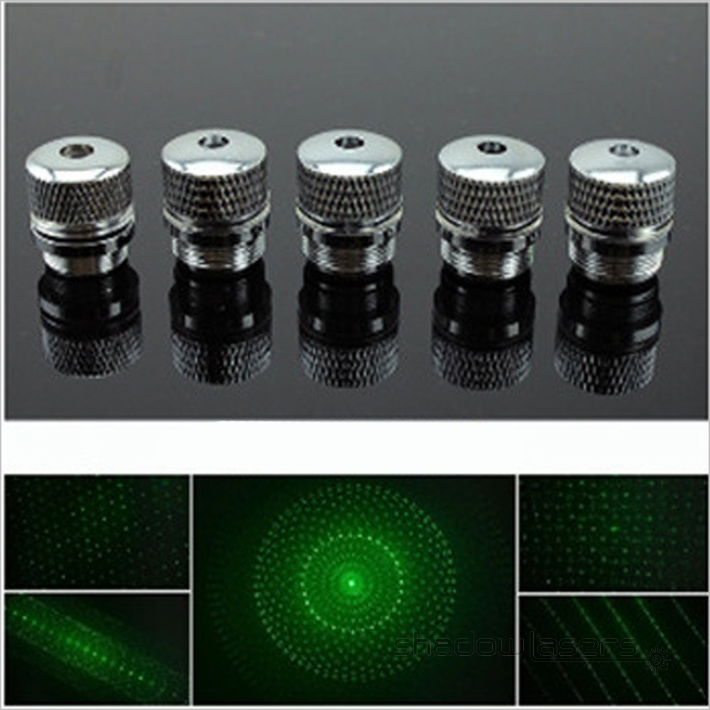 Five Metal Star Caps For Laser Pointer Effects