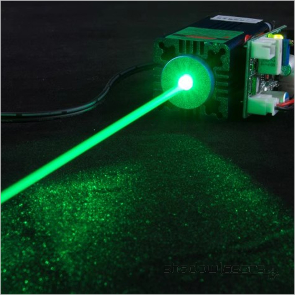 GM1 525nm Green Laser Module Air-cooled TTL Modulation 1W, 1.5W, 3W, 5W