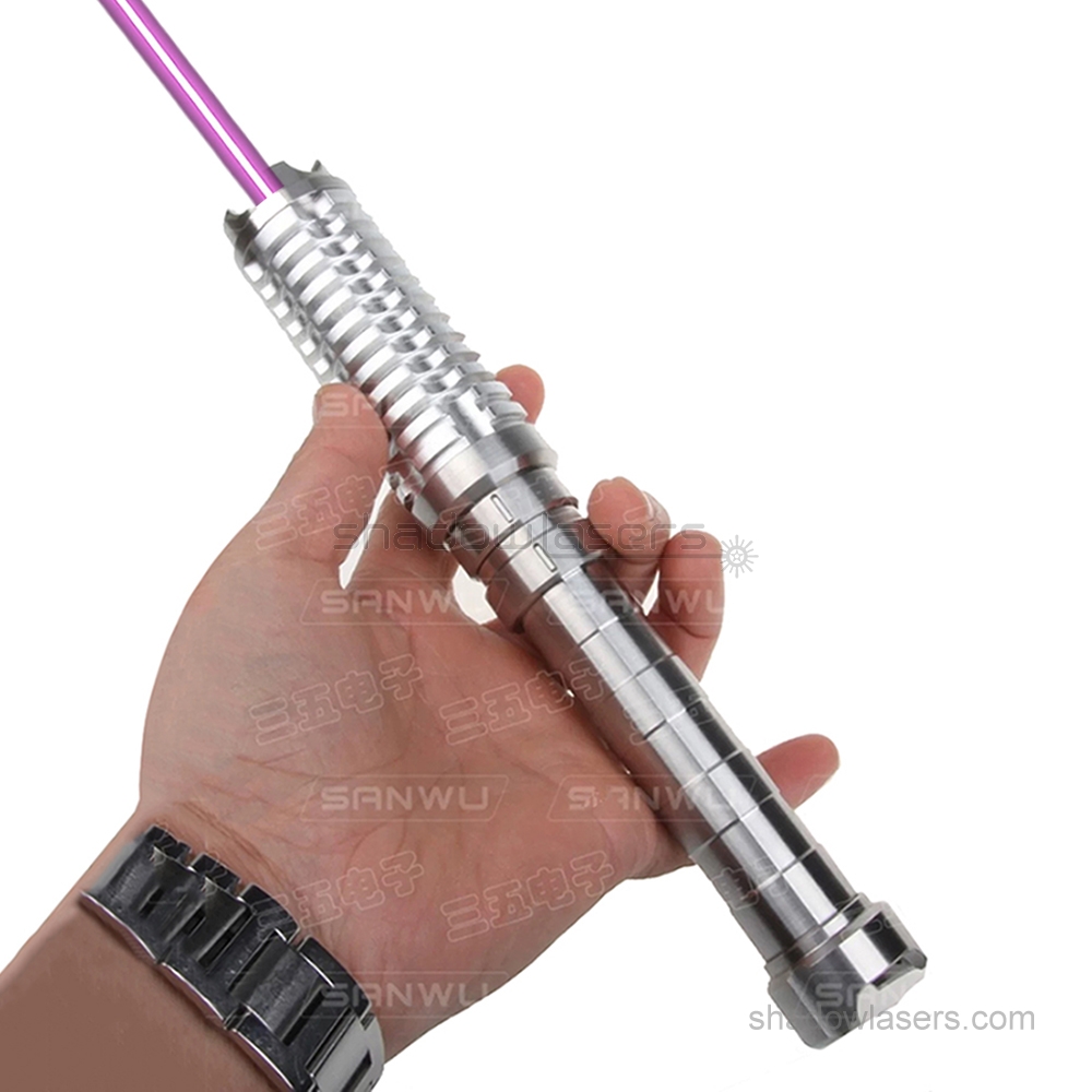 "SPIKER SABER" PW9-TM 405nm 1.5W BURNING Purple Laser Pointer & Two Magnetic Switches & 18650 ...