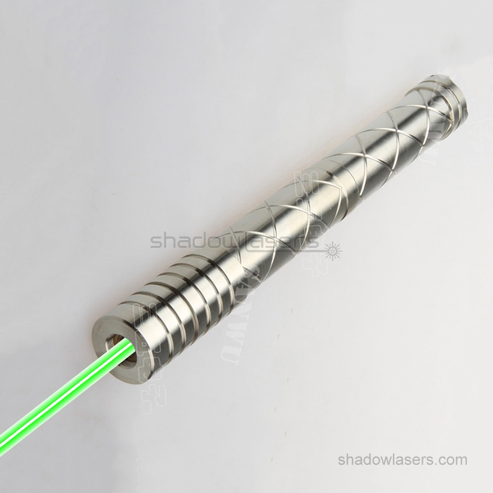 "HERO" GW5 525nm 1.2W, 2 Watts BURNING Green Laser Pointer Sanwu Silver ...