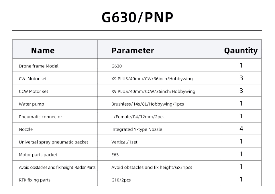 Fully automatic operation EFT G630 agriculture drone frame kit include ...