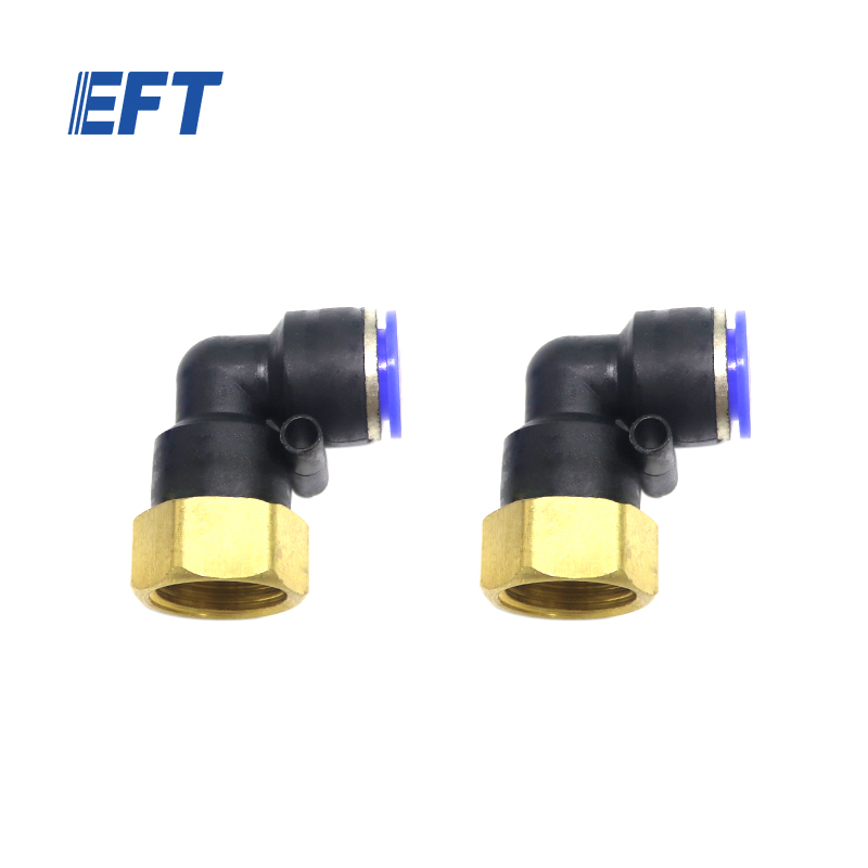 10.07.04.0008 EFT Pneumatic Connector L/Female/04/12mm/2pcs Female ...