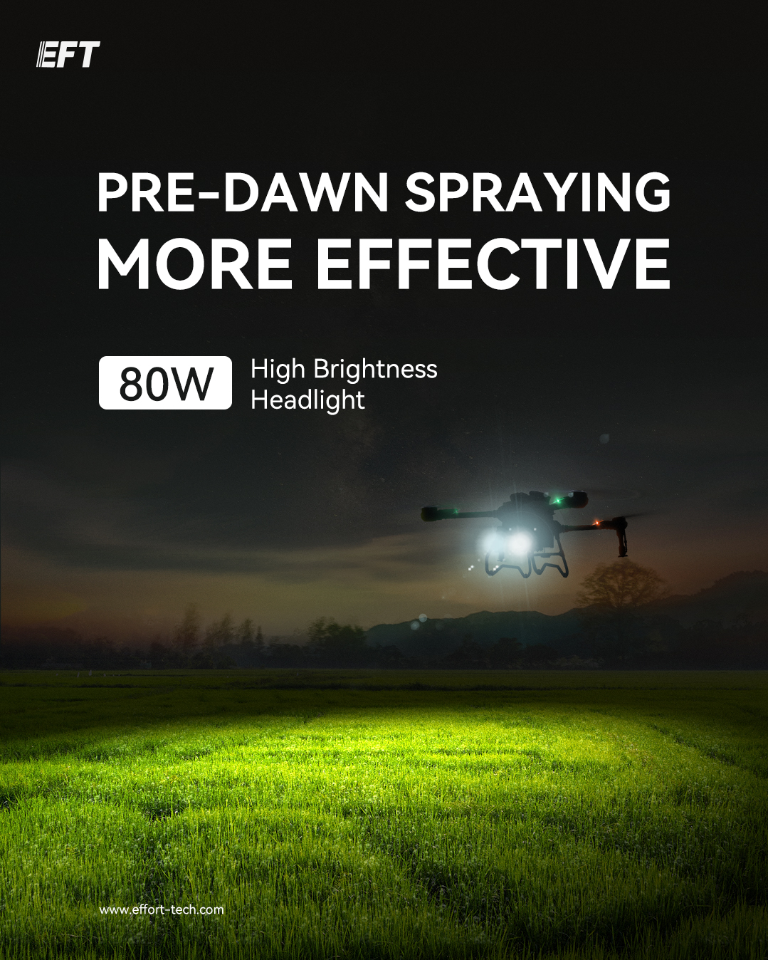New Release EFT 80W high brightness drone spotlight 30mm/2pcs for EFT ...