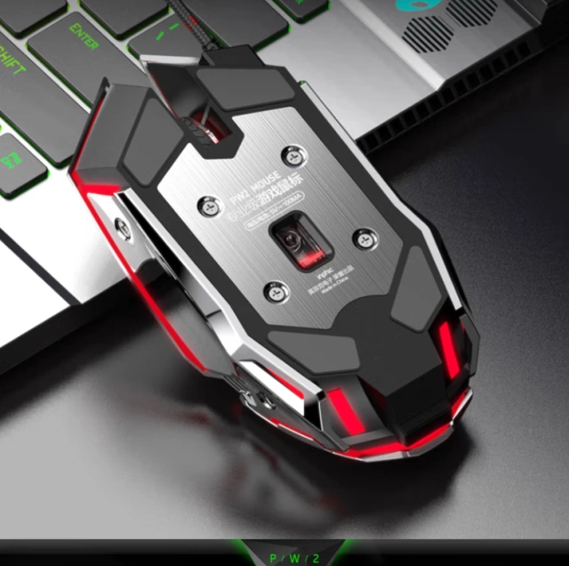 INPHIC W2 Gaming Mouse, Silent Click USB Optical Mouse 7200DPI ...