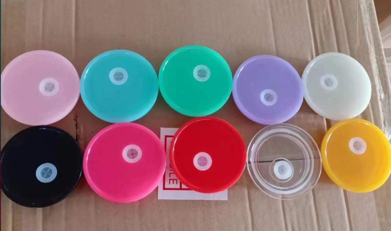 16oz/20oz Sublimation Glass Cans Colored PP Plastic Lids