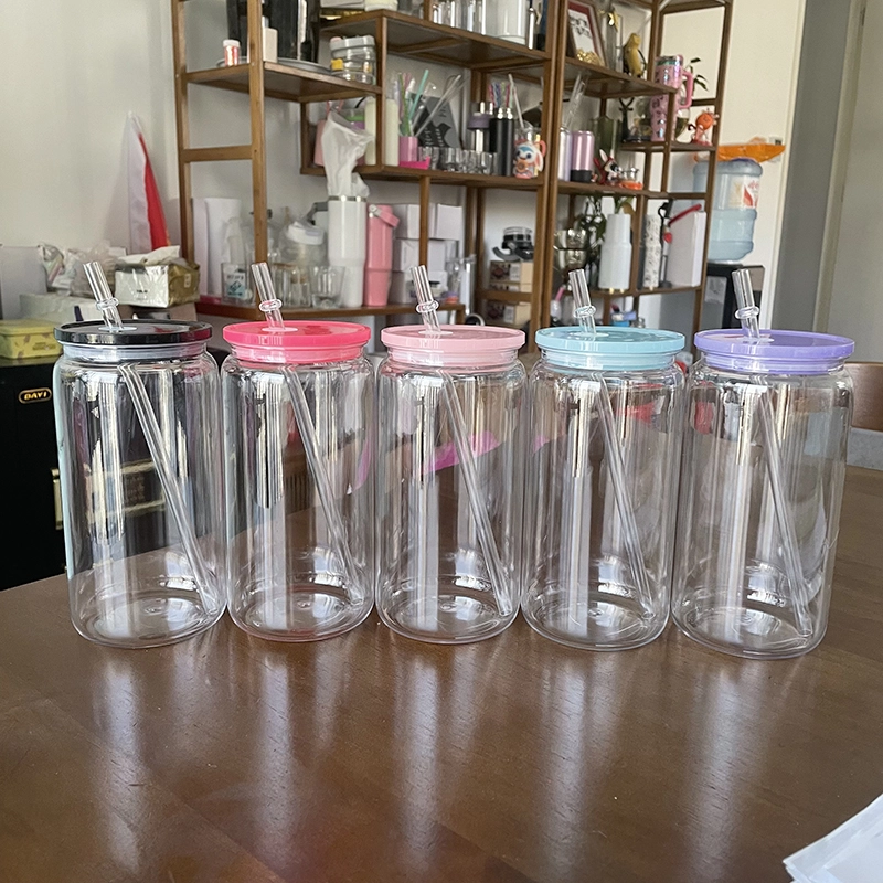 2.0 16oz Acrylic Plastic can with Straw for Vinyl/UV DTF Wraps-50pcs.case