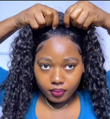 【3 IN 1 HALF WIG】GLUELESS Invisible Half Wig For Blackwomen Clip In ...