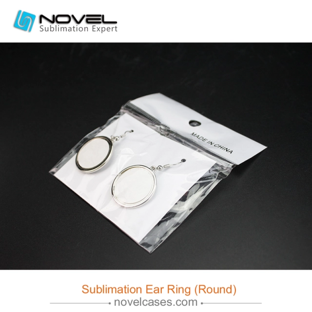 Popular Personalized Sublimation Blank Earrings-- Round Shape