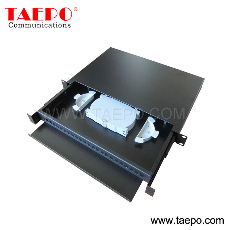Rack mounted ODF, 19", 1U, SC, 24 fibers, sliding without guiding rail ...