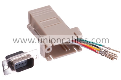 DB9 Male to RJ12 Female Modular Adapter Kit - 6 Conductor,DB9 Adapters