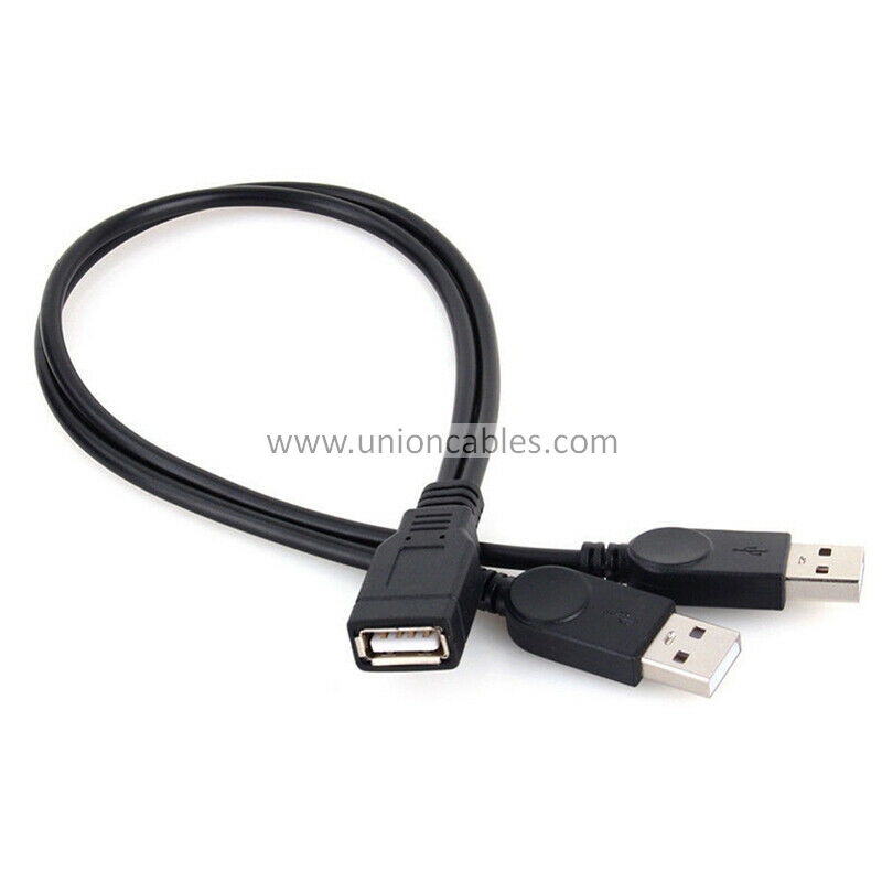 Double USB 2.0-A Male To USB Female Cable, Extension Cable