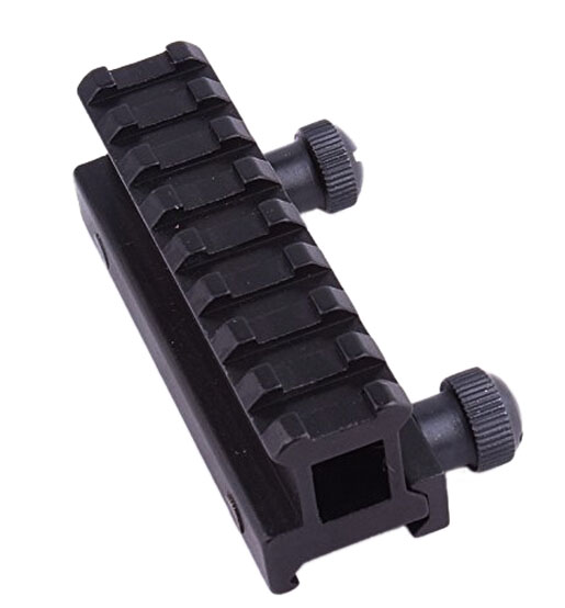 Compact Riser Mount with Quick Release Grooved See-Through Rail for ...