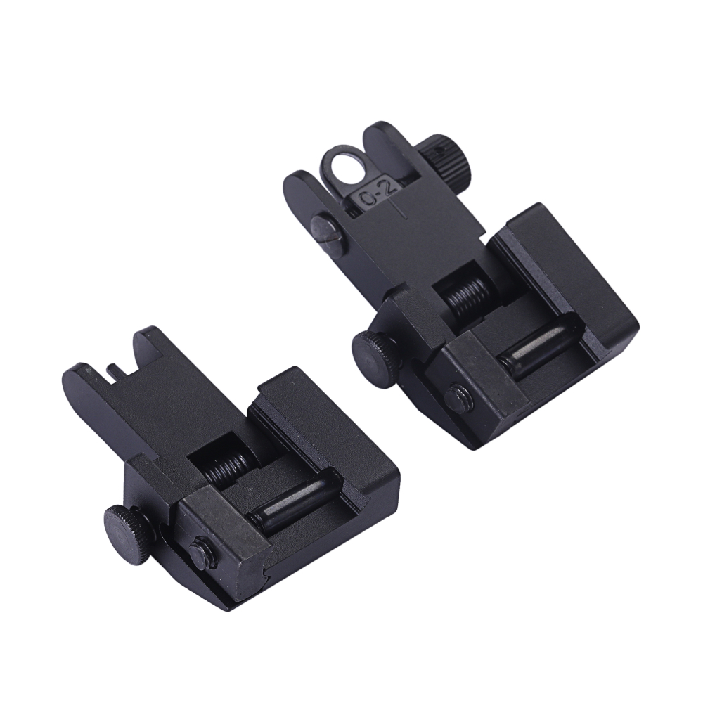 Funpower Tactical Front and Rear Flip Up Iron Sight for Rifle, Rapid ...