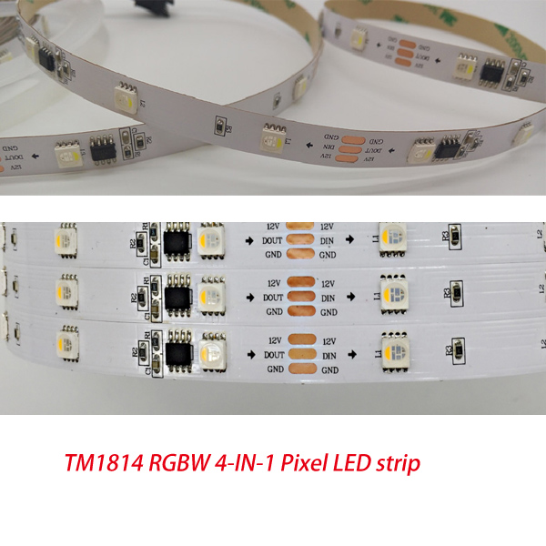 DC12V 30 LED/m TM1814 RGBW 4-IN-1 pixel LED strip