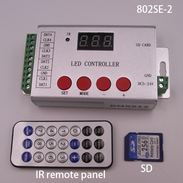 IR remote SD 6144 pixels programmable LED Controller