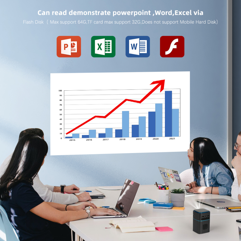 ThundeaL 2K 4K Mini DLP Projector Portable Pico Smart Android 9 Wifi ...