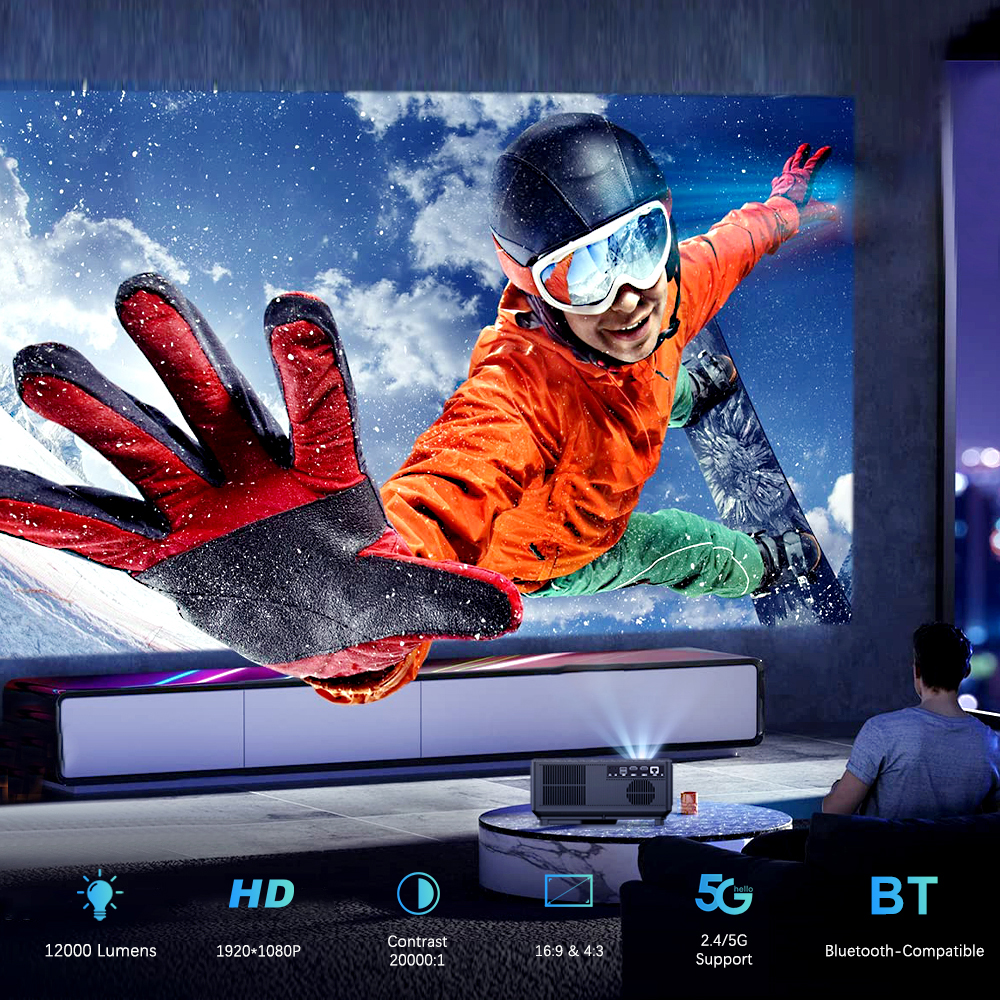 ThundeaL Full HD 1080P Projector TD98 WiFi LED 2K 4K Video Movie Beam ...