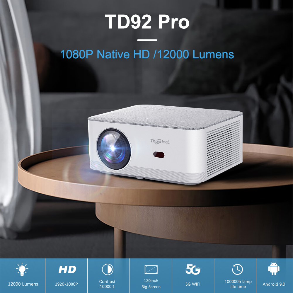 ThundeaL Portable Mini Projector TD92 Pro FHD 1080P Full HD Beam 4K ...