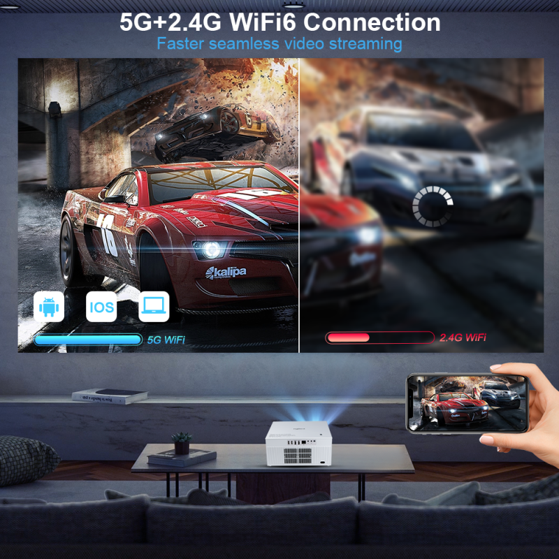 ThundeaL 2K 4K Full HD 1080P Projector TDA7W 2G 32G Android 13 WiFi 6 ...