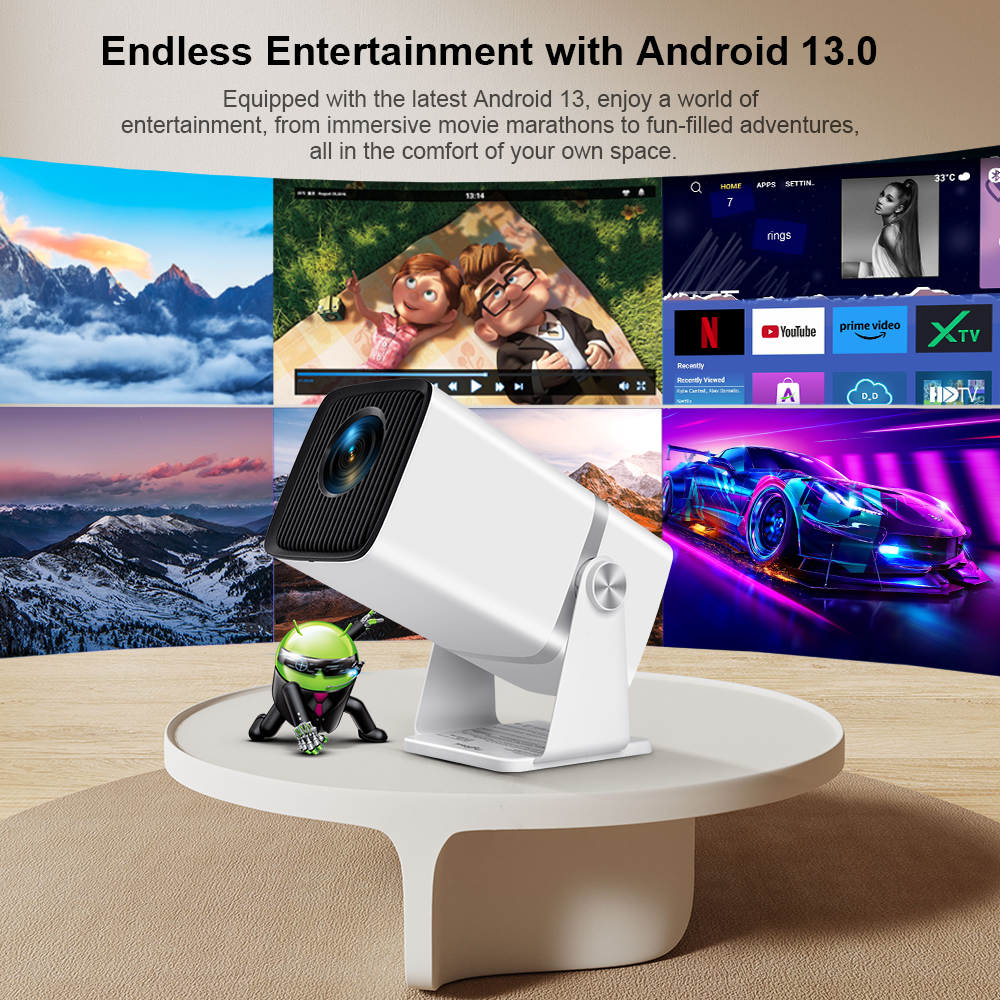 ThundeaL 4K Full HD Projector FHD TD80W Android WiFi 3D Home Theater ...