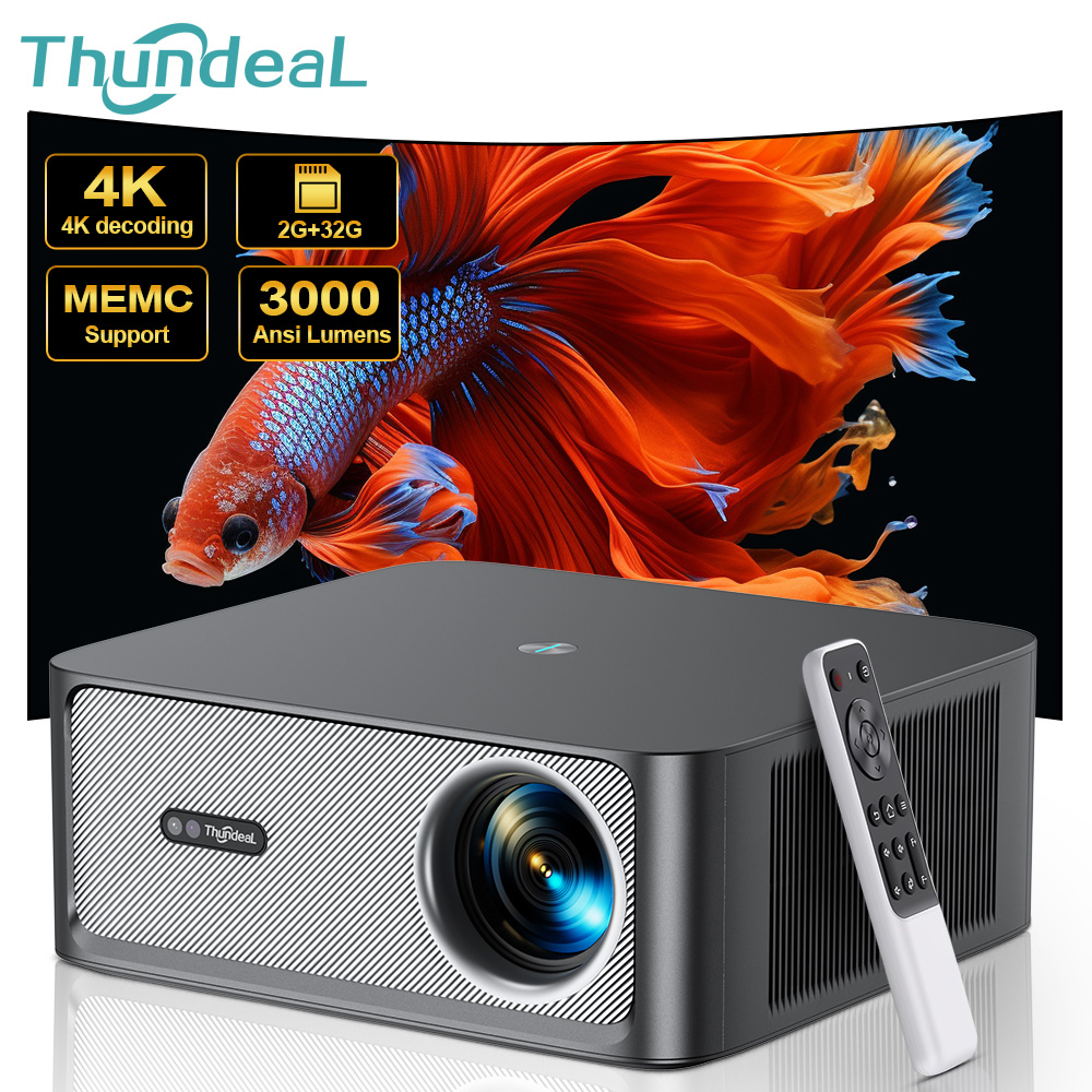 ThundeaL 3000Ansi 4K Full HD Projector TD98Pro 2G 32G Home Theater WiFi ...