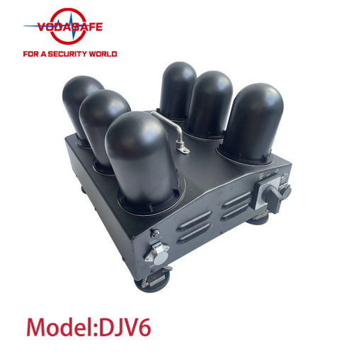 Vehicle-mounted FPV drone countermeasures anti-drone equipment jammer 6-band high-power protection
