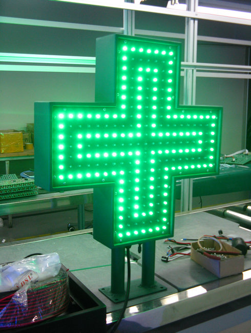 LED pharmacy cross 600 single color simple,LED Pharmacy Cross