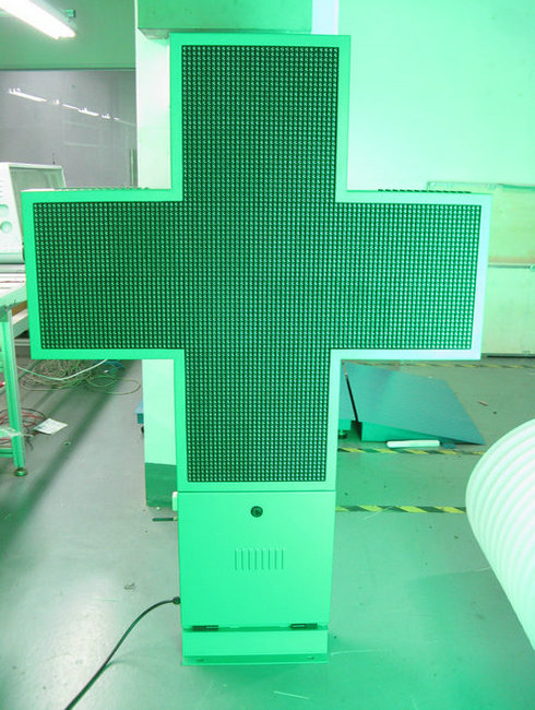 LED pharmacy cross 1000 full color P10,LED Pharmacy Cross