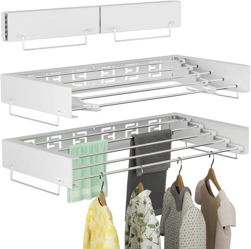 Extendable Retractable Wall Mounted Clothes Airer, Clothes Dryer,Furniture