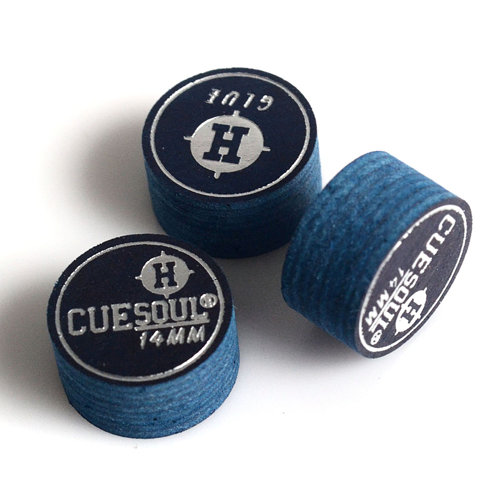 CUESOUL Blue 14mm Billiard Cue Tips H/M/S