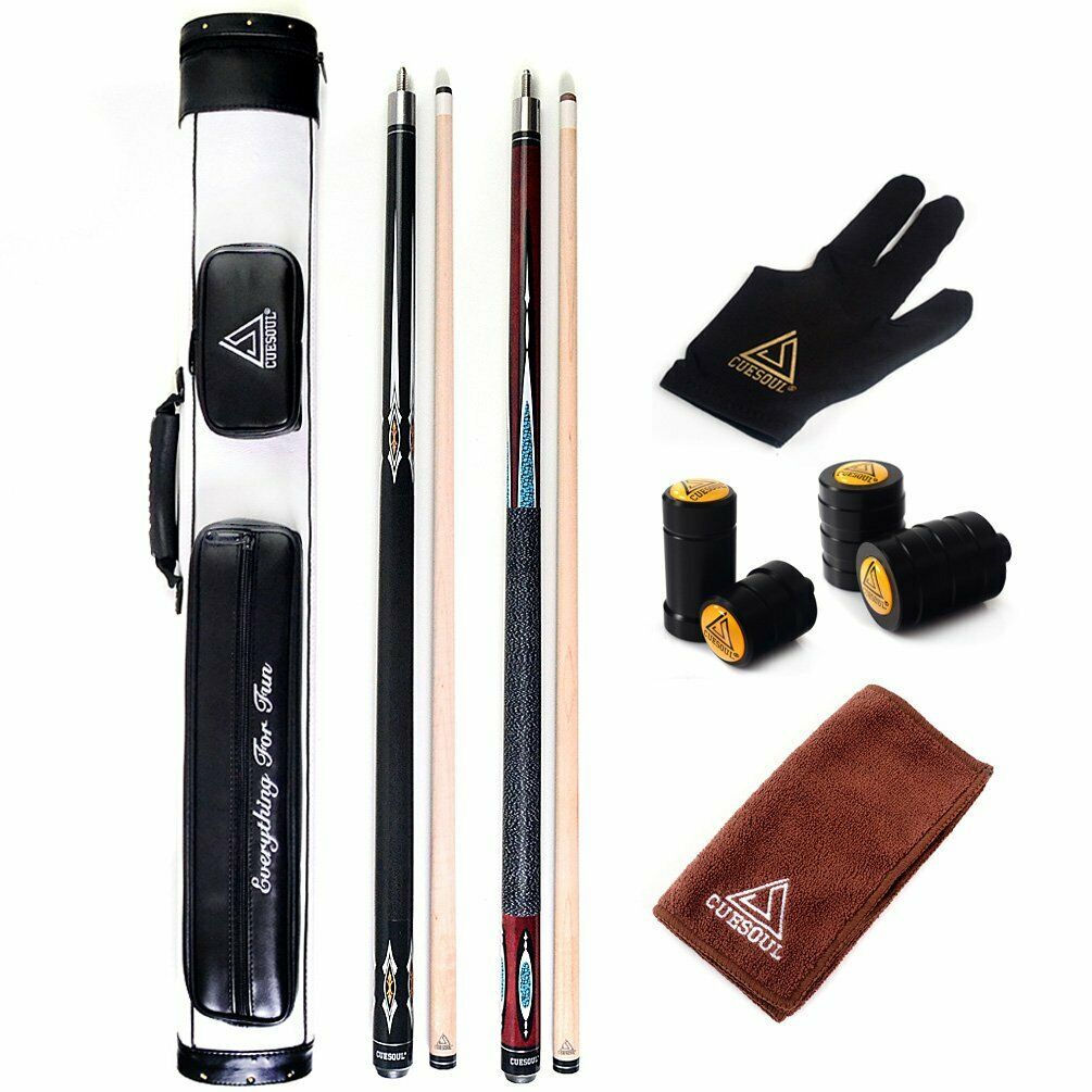 CUESOUL Combo Set of House Bar Pool Cue Sticks - 2 Cue Sticks Packed in ...