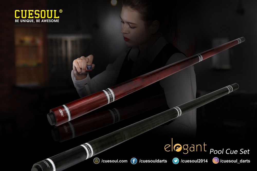 CUESOUL ELEGANT 58inches 19oz Pool Cue Stick,13mm tips