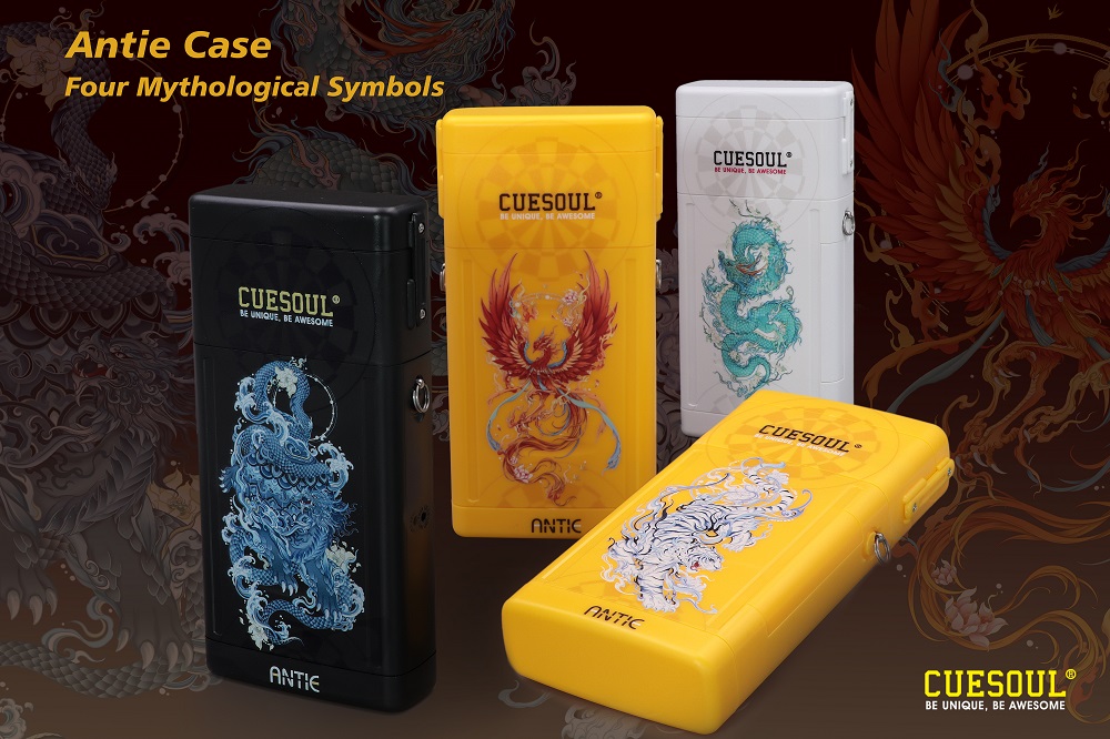 CUESOUL ANTIE Hard Dart Case with Four Mythological Symbols Design ...