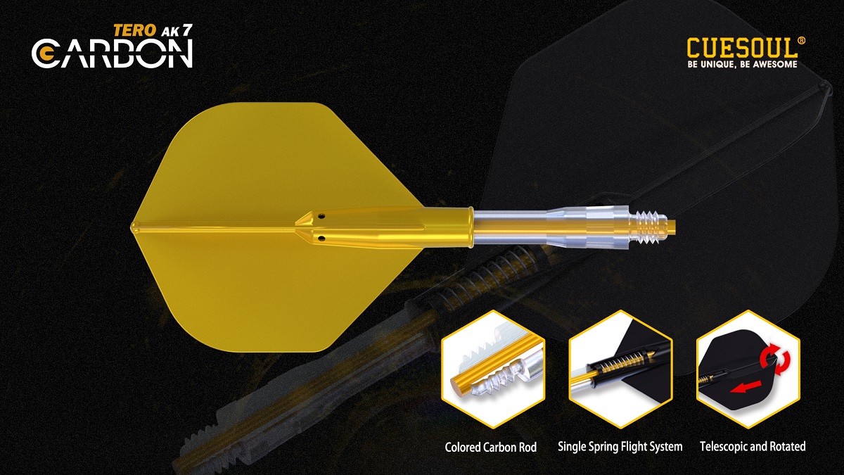 CUESOUL TERO AK7 Carbon Dart Shafts/Stem Built-in Spring Telescopic,Set ...
