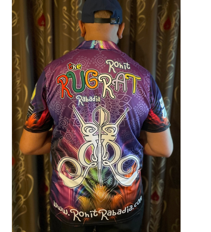 CUESOUL Rohit Rabadia can be Personalised for Teams Dart Shirt