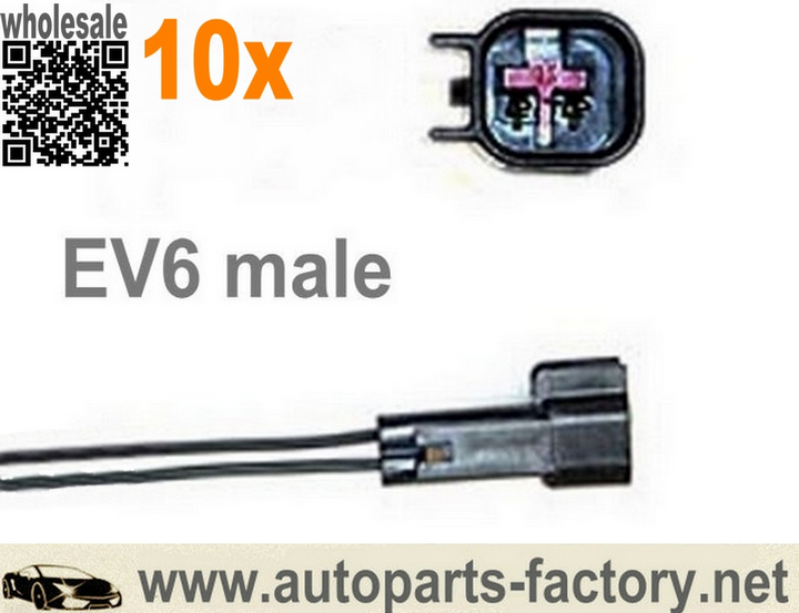 long yue 2 Way EV6 MALE Fuel Injector Electrical Connector pigtail NEW