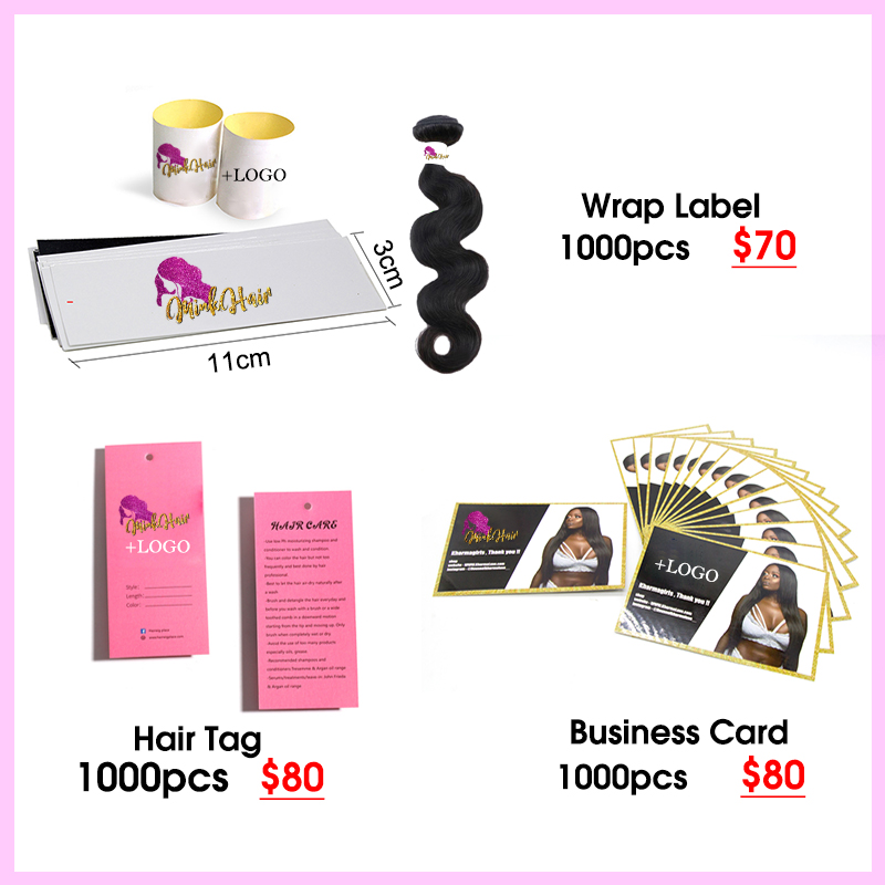Custom Hair Bundle Wrap Around Labels, Wrap Sticker, Hair Tags ...