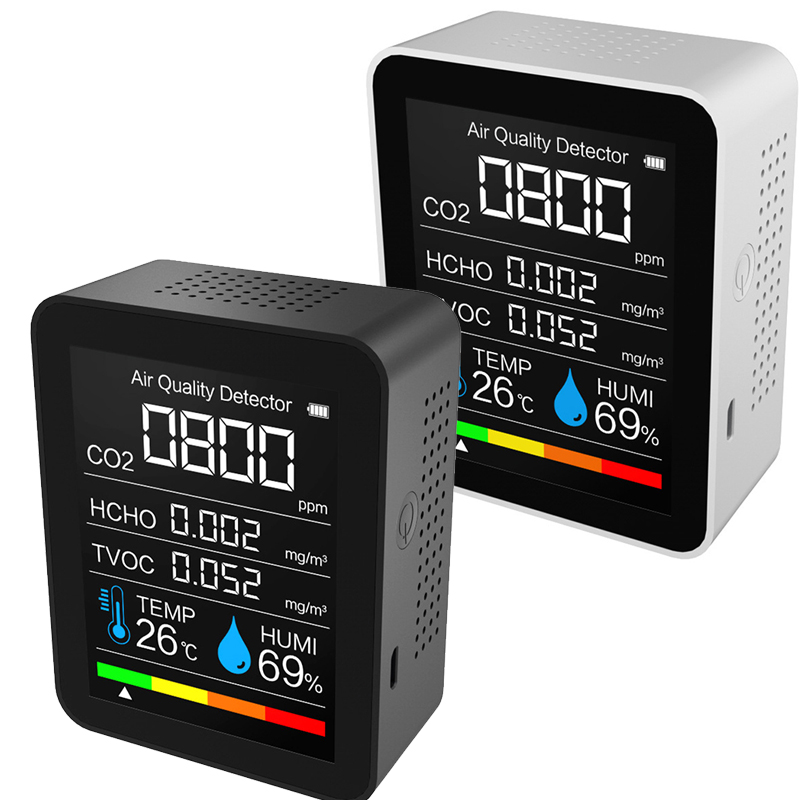 YH-CO05 5in1 Indoor Air Quality Monitor Lcd Digital co2 Air Quality ...