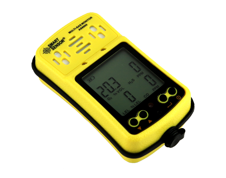 Multi Gas Monitor Handheld gas detector Oxygen O2 H2S Carbon Monoxide ...