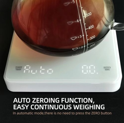 3kg 0.1gram Timer Function kitchen Scale PC Platform Digital White Mini ...