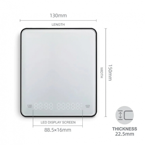 Black and White Glass Platform Timemore Scales Auto Timer Drip Coffee ...