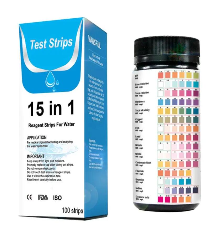 PP-15IN1 15-In-1 PH Test Paper Water Test Strip For Aquarium Fish Tank ...