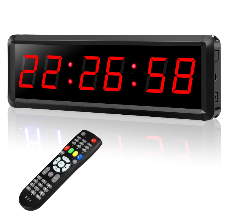 TM-143 Programmable Remote control LED crossfit timer Interval Timer ...