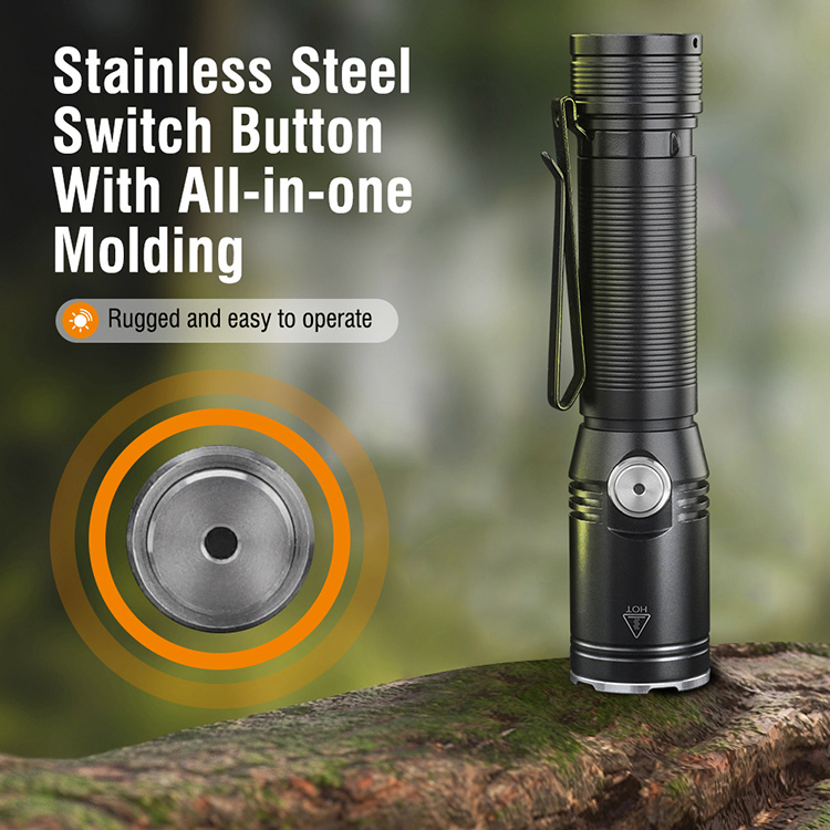 BORUiT 2024 New Arrival 1080lm Flashlight 42hrs Working Time Type C LED ...