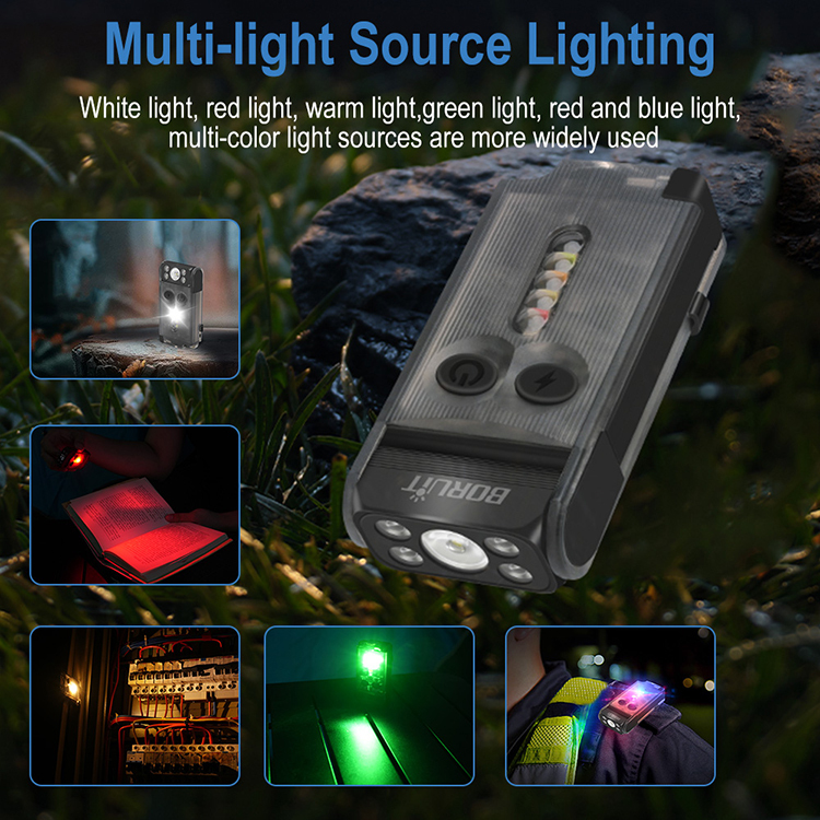 Boruit V30 Rechargeable Mini Torch Light 900 Lumens Pocket Flashlight ...