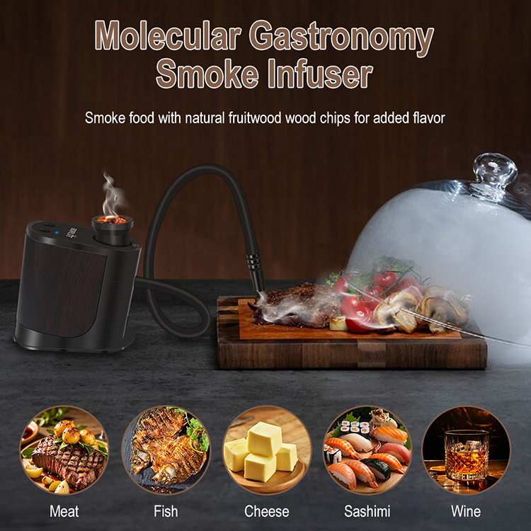 Boruit BQ500 Cocktail Whiskey Smoker Gift Set Portable Molecular ...