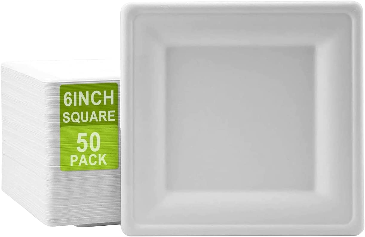 BPA Free Biodegradable Bagasse Sugarcane Fibre Square Plate Low Price ...